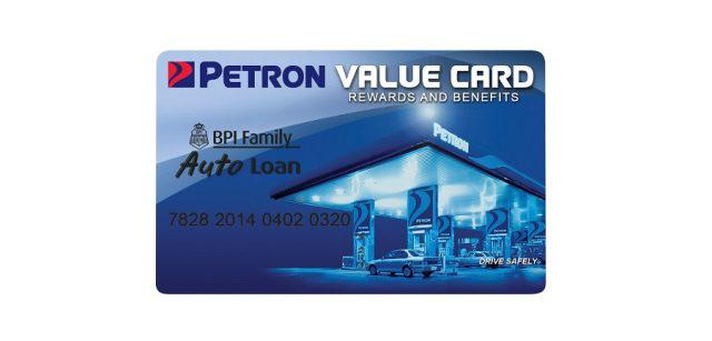 Gas up and earn points with the BPI Family Auto Loan-Petron Value Card!
