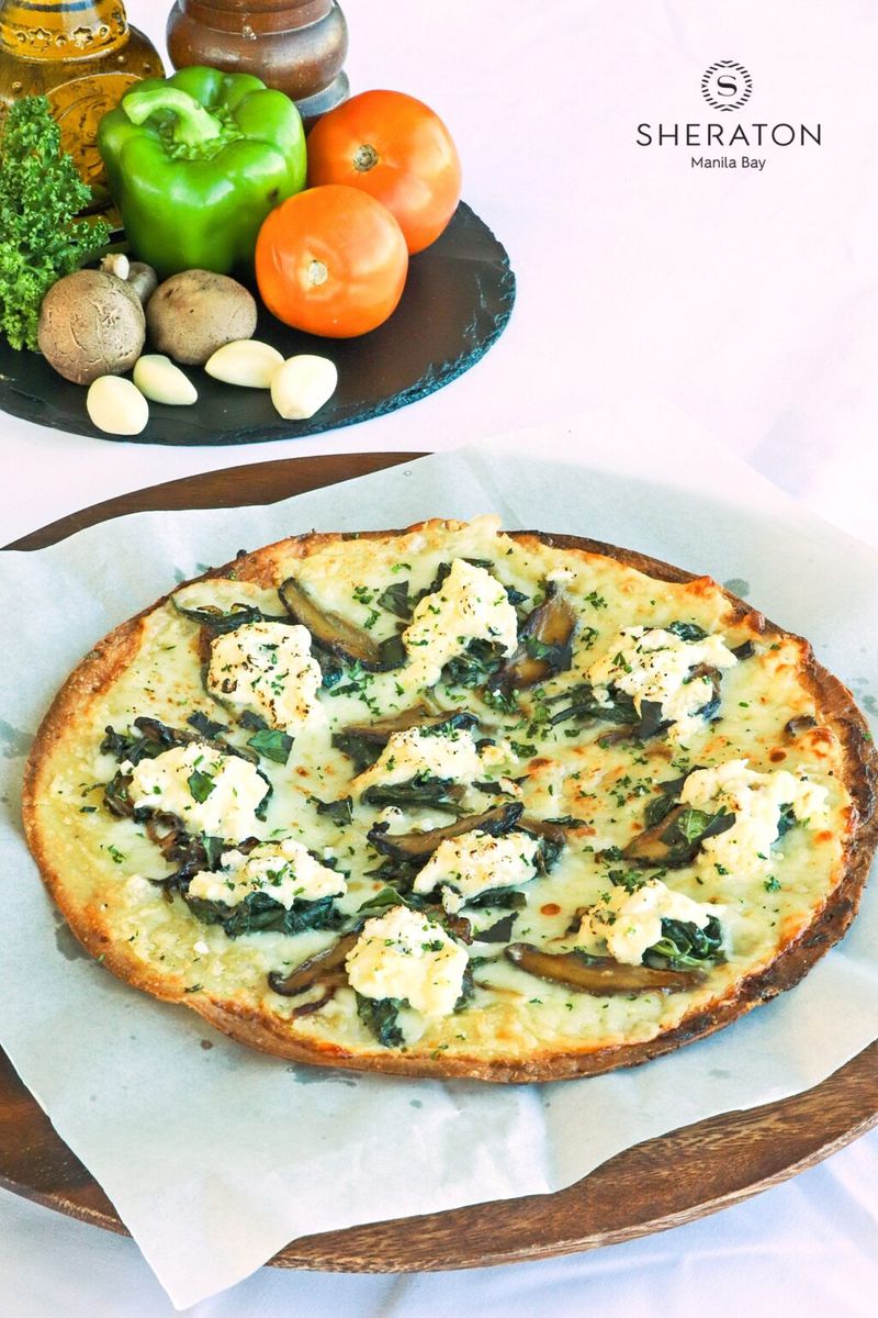 You can order premium gourmet pizza from Sheraton Manila Bay