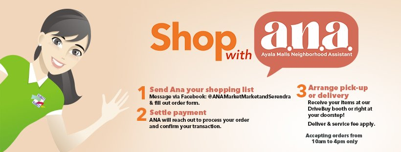 Let ANA do all your personal shopping at Market! Market!