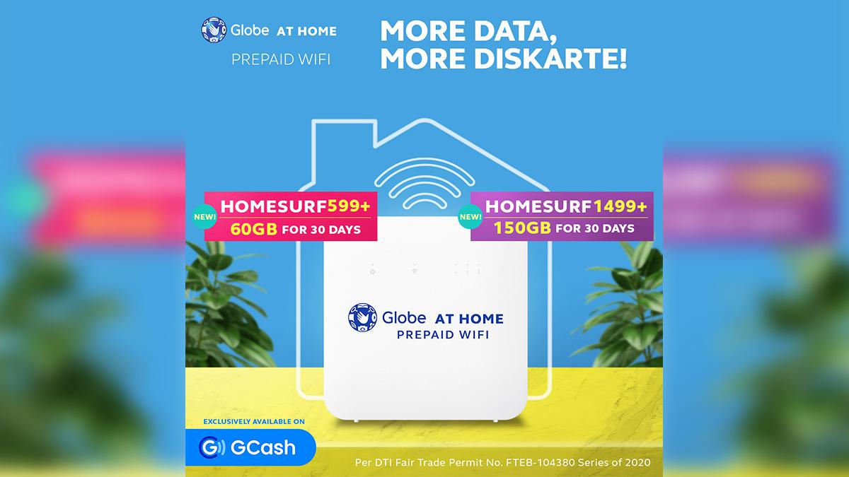 Exclusively on GCash: Bigger and better Globe At Home Prepaid WiFi promos