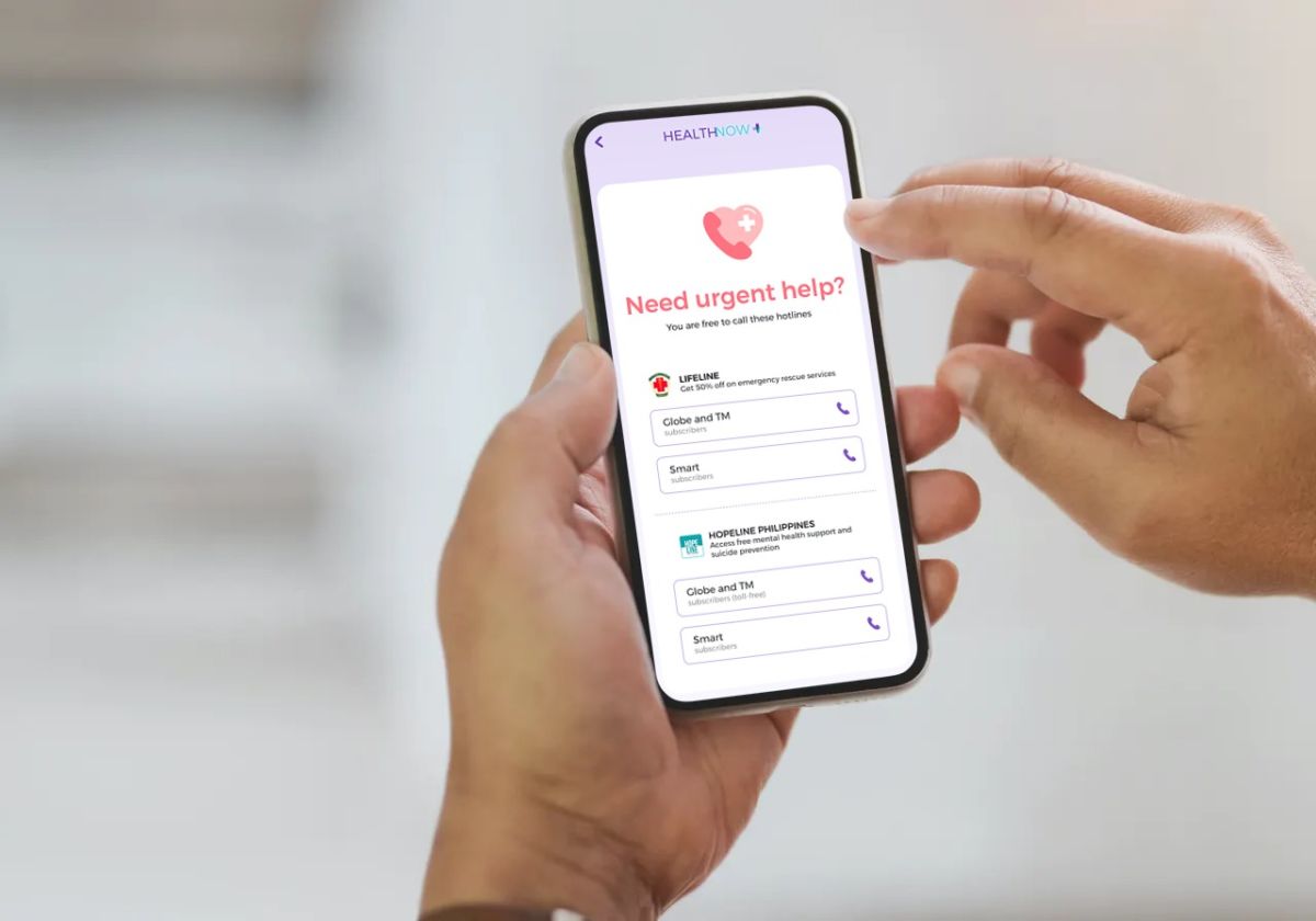 HOPELINE 24/7 mental health support in HealthNow app