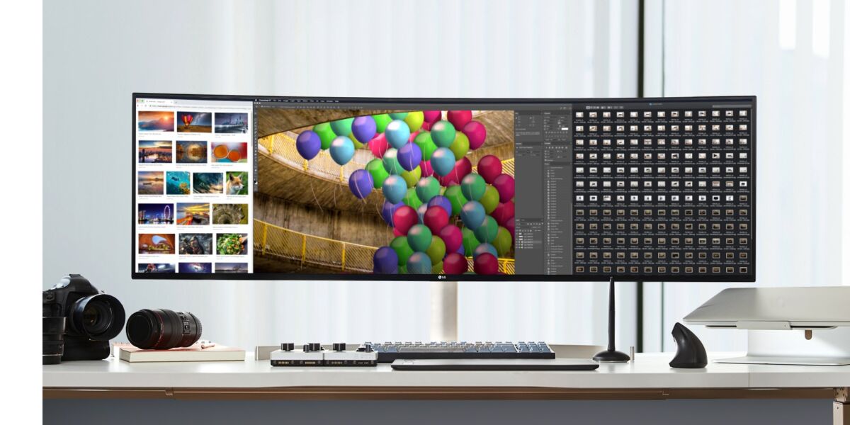 Take your productivity to new heights with the LG 49-inch UltraWide monitor