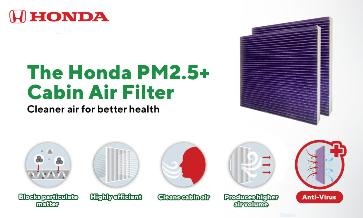 Honda introduces new PM2.5+ cabin air filter
