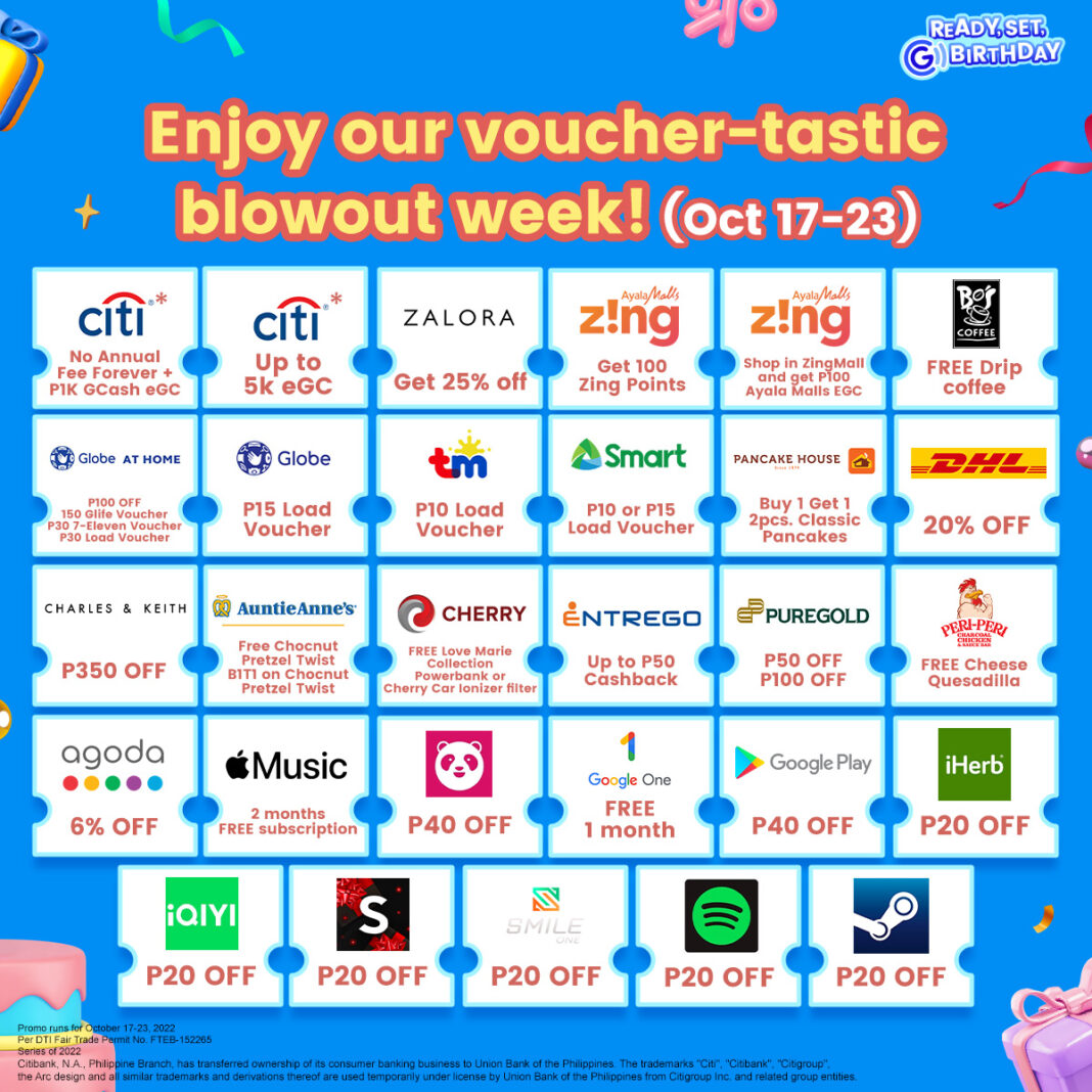 GCash birthday promo brings bigger rewards and exciting deals on Oct 17-23