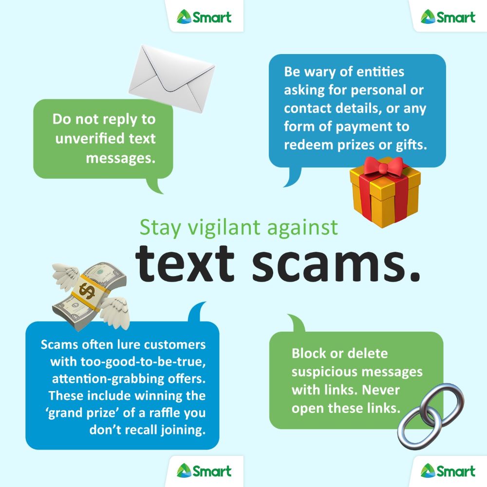Smart warns customers against fake rewards scams on SMS